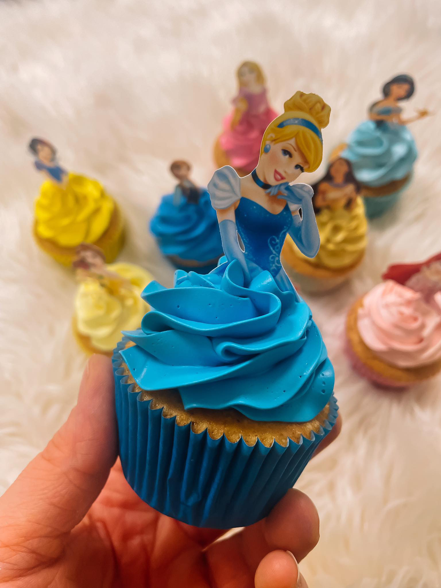 Set prinsessen cupcake toppers - Caketoppers en taarttoppers
