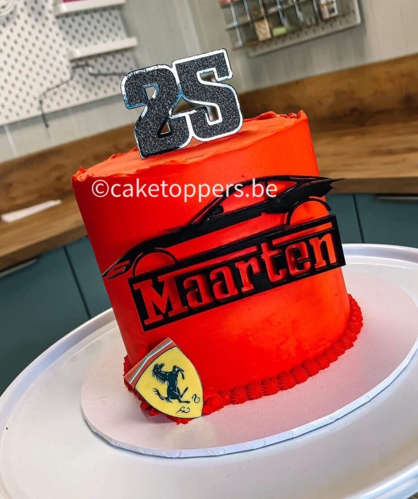 Ferrari taarttopper acryl - Caketoppers.be